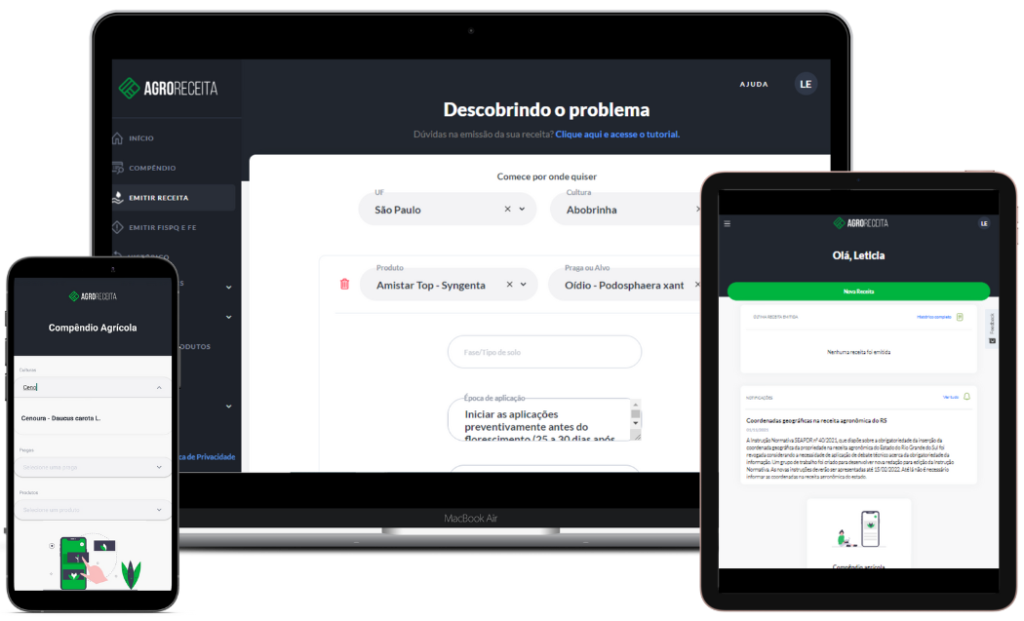 Plataforma para emissão do Receituário Agronômico - AgroReceita